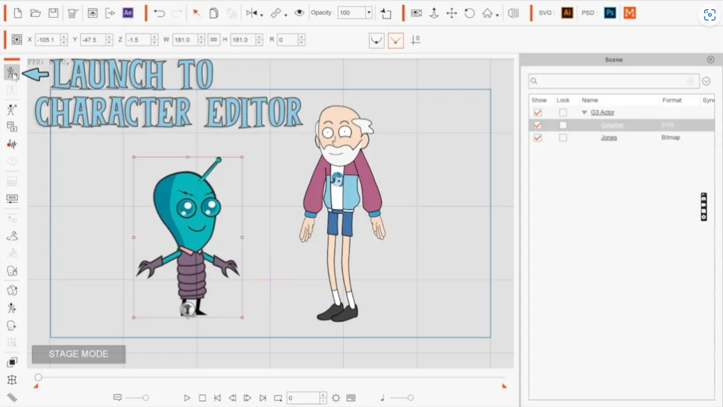 Cartoon Animator 5.1的新图像序列和 GIF 动画导入